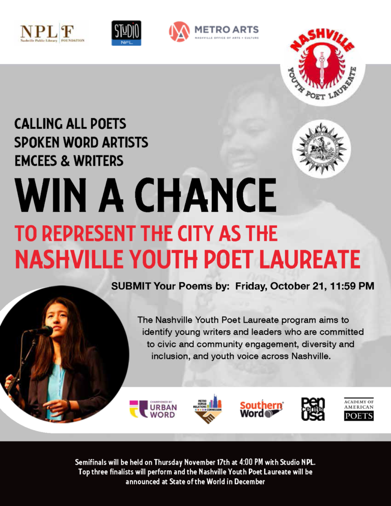 2023 Nashville Youth Poet Laureate Application Available - Southern Word